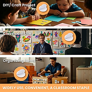 Self Adhesive Dots, Strong Adhesive 500pcs(250 Pairs) 3/4" Diameter Sticky Back Coins Nylon Coins, Hook & Loop Dots with Waterproof Sticky Glue Coins Tapes, Very Suitable for Classroom, Office, Home