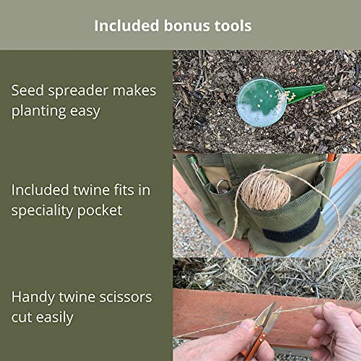 Garden Tool Bag – Makes Gardening Easy – Carry All Your Garden Tools and Supplies – Perfect Garden Tote and Bucket Organizer for Passionate Gardeners