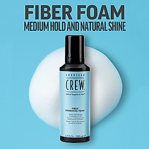 American Crew Men's Hair Fiber Grooming Foam, Like Hair Gel, 6.7 Fl Oz