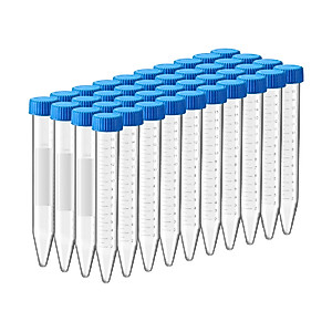 BIPEE Centrifuge Tubes, 15mL lab tubes, test tubes with caps, Plastic Container for plant tissue culture kit，coffee tubes