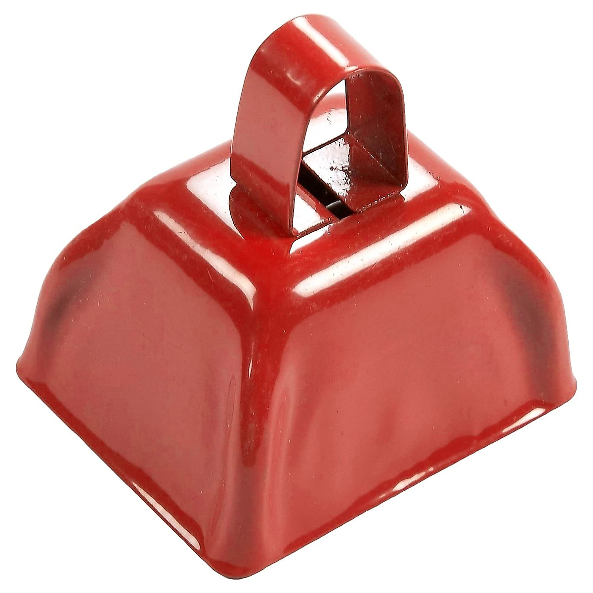Set of 12 3-inch Cowbells with Handle, Hand Percussion Cow Bells Noise Makers for Sporting Events, Football Games (Red)