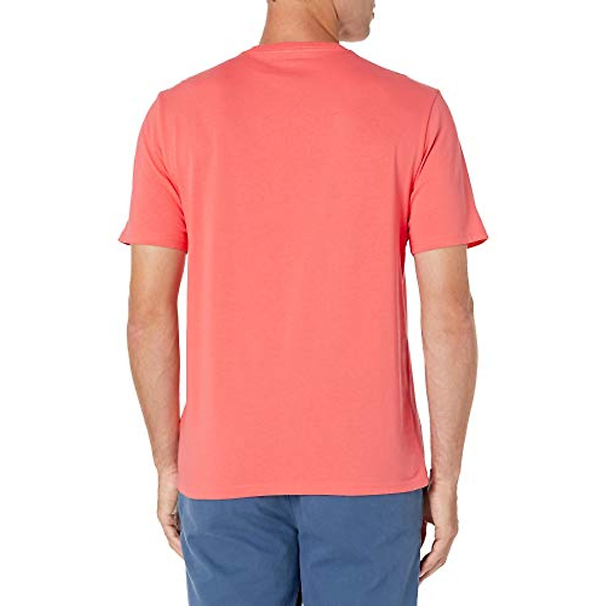 Amazon Essentials Men's Regular-Fit Short-Sleeve Crewneck T-Shirt, Pack of 2, Coral Pink/Dark Navy, X-Large