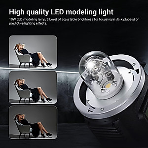 Godox AD600BM Outdoor Flash Strobe Light, 600Ws Bowens Mount Flash Monolight, 2.4G Wireless X System, GN87 1/8000 HSS Portable Lamp, with Godox AD-R6 Standard Reflector, 80cmX80cm /32"X32"Softbox