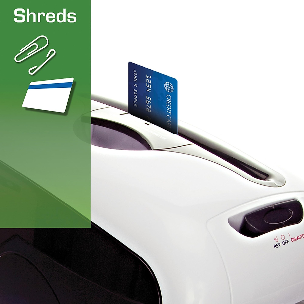 GBC Paper Shredder, 7 Sheet Capacity, Super Cross-Cut, 1 User, Personal, style+ (1758581), White/Black