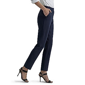 Lee Women's Ultra Lux Comfort Any Wear Slim Ankle Pant Rivet Navy 8