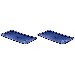 Carlisle FoodService Products 3058060 Smart Lids Third Size Polyethylene Lid, Dark Blue (Pack of 2)