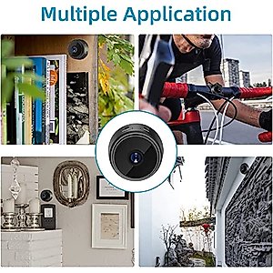 Mini Wireless WiFi Hidden Camera HD 1080P Home Security Cameras with Video Live Feed Covert Baby Nanny Cam with Cell Phone App Tiny Smart Cameras with Night Vision and Motion Detection