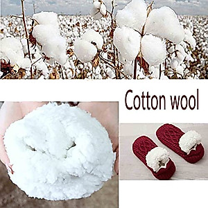 TTXS Indoor Floor Non-Slip Thermal Socks,Woven and Velvet Indoor Socks Slippers,Women Winter Non-Slip House Slipper Socks Thermal Socks Winter (Black,9.5-10.5)