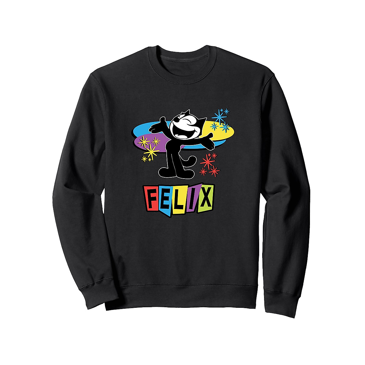 Felix Cat Comics Retro Futurist TV in Joyful Happy Design Sweatshirt