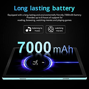 Airshi 10.1in Tablet, Smart Call Tablet Octa Core Processor 1920x1200 Resolution for Studying for Entertainment (Green)