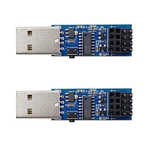 Stemedu 2PCS USB to ESP8266 Adapter Module ESP-01 Prog ESP-01S Programmer Downloader CH340C Driver with Reset Button, Easy to use