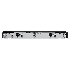 Shure SLXD4 Dual Channel Receiver - for use with SLX-D Digital Wireless Microphone Systems, Transmitters Sold Separately | H55 Band (SLXD4D=-H55)
