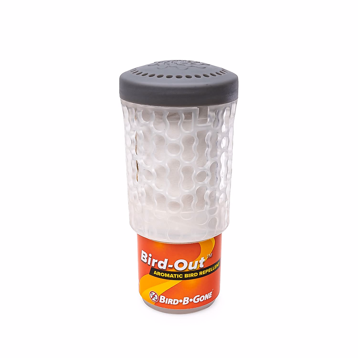 Bird B Gone - Bird-Out Aromatic Bird Repellent Refill Cartridge - Lasts 60 Days - Humane Bird Deterrent Covers 8,000 cu ft (20'x20'x20') - for Patios, Decks, Yards, Etc - Easy & Discreet Solution
