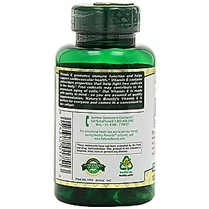 Nature's Bounty Vitamin E 400 IU Softgels Pure DL-Alpha 120 Soft Gels (Pack of 2)