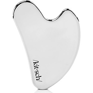 Kitsch Stainless Steel Gua Sha Facial Tools, Lymphatic Drainage Massager for Face, Chin & Jawline Sculpting, Body Guasha Tool for Muscle Tension, Manual Massage Stick for Skin Care Gifts for Mom Women