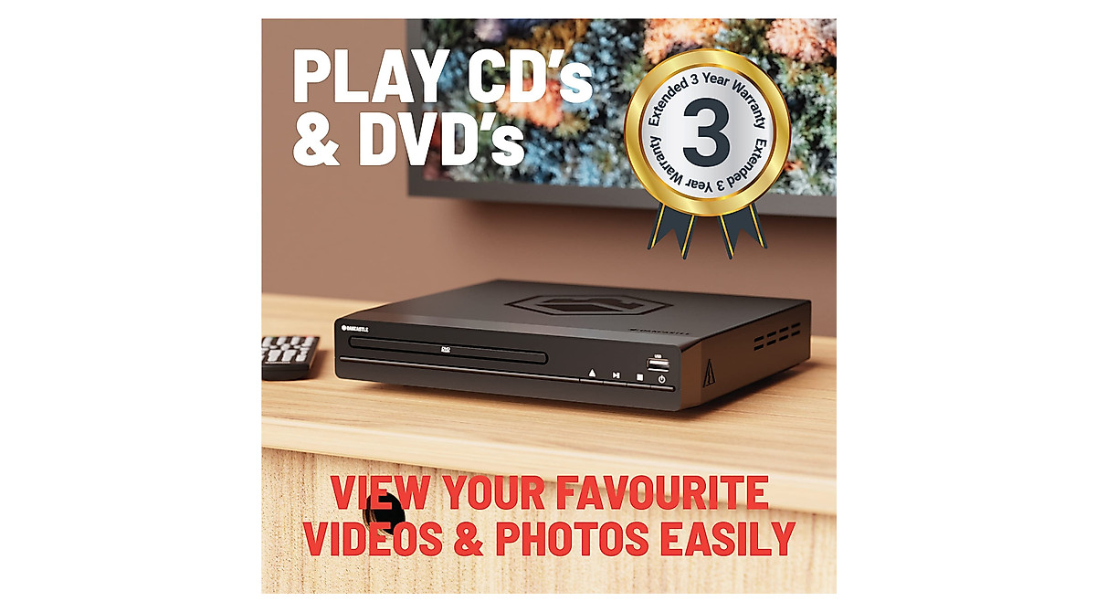 Majority DVD100 DVD Player - Multi Region HD 1080P with HDMI & USB