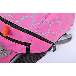 ZHUANNIAN Kids Toddlers Dinosaur Backpack with Safety Leash for Boys Girls(Hot Pink)