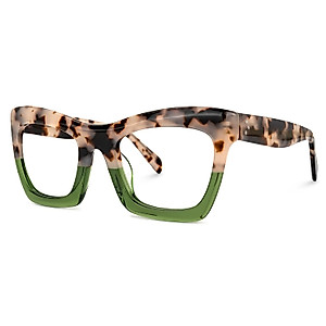 VOOGLAM Rectangle Eyeglasses for Women with Non-prescription Clear Lens Sienna GJGA035804-07