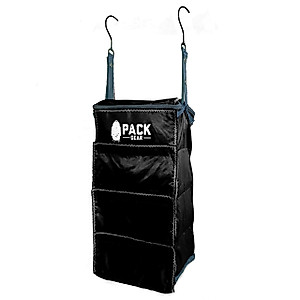 Pack Gear Hanging Luggage Organizer - Our Carry On Closet Insert Fits Any Carry-On - Our Hanging Luggage Organizer Uses Velcro to Allow Quick Access to your Clothes (Solid Black)