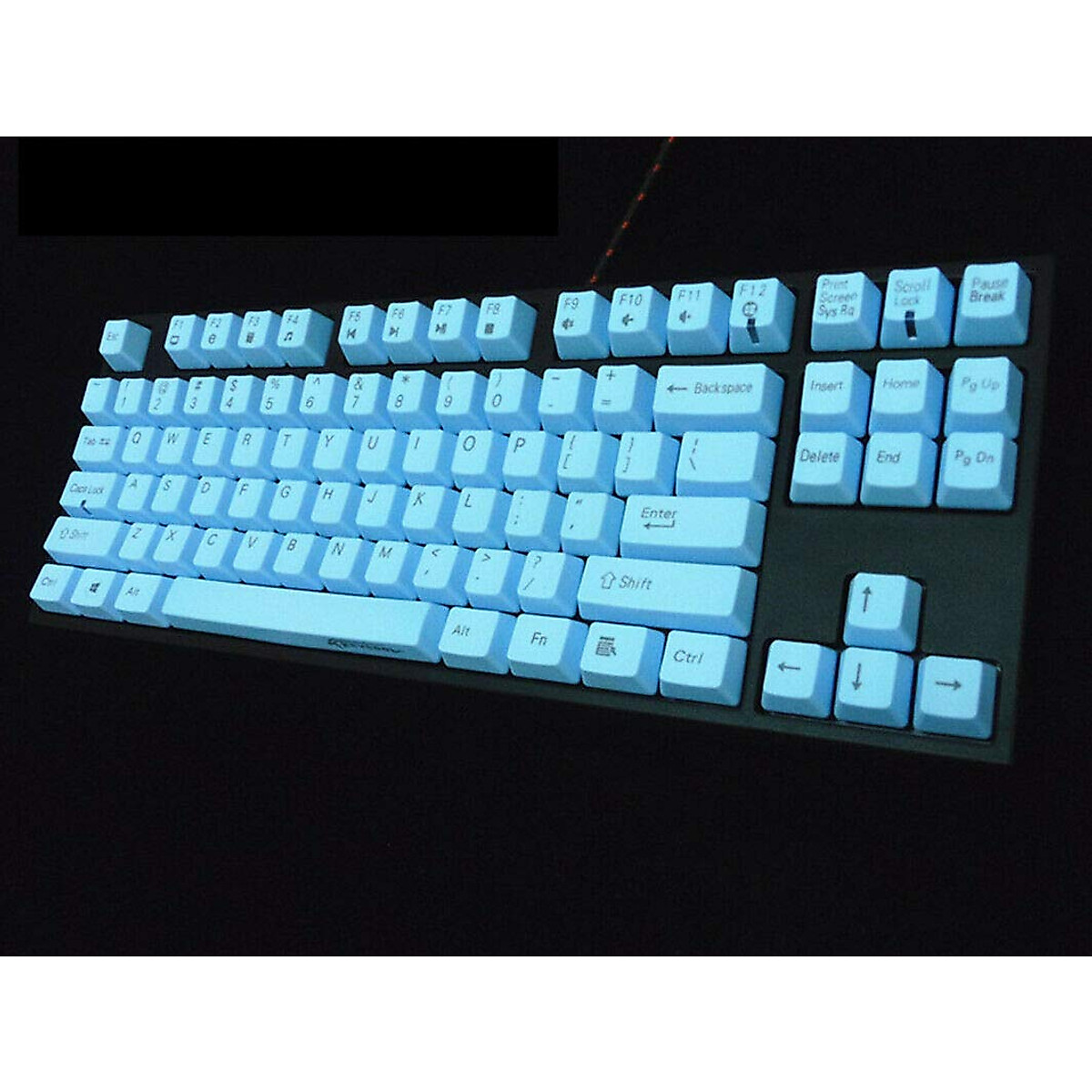 87 Keys Keycool PBT Doubleshot Keycap ANSI OEM Key Cap for Cherry MX Gaming Mechanical Keyboard