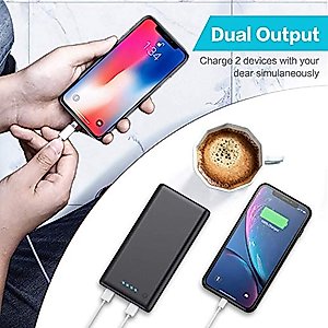 Portable Charger 26800mAh【2022 Upgrade High Capacity】Power Bank Ultra Compact External Battery Pack Backup with 4 LED Lights,Dual USB High-Speed Charging Compatible with iPhone 13 Samsung Android etc