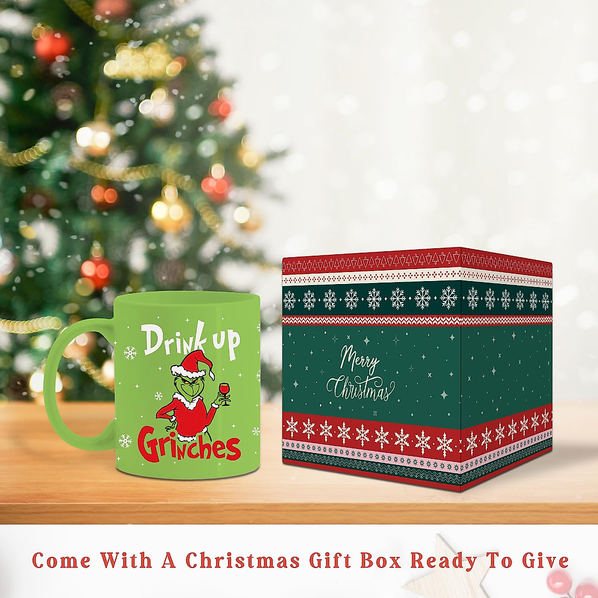 Arsemica Funny Christmas Mug, Novelty Christmas Coffee Mug, 11oz Ceramic Holiday Drinking Cup, Christmas Party Cups for Table Decorations, Xmas White Elephant Gifts for Women Men Coworkers