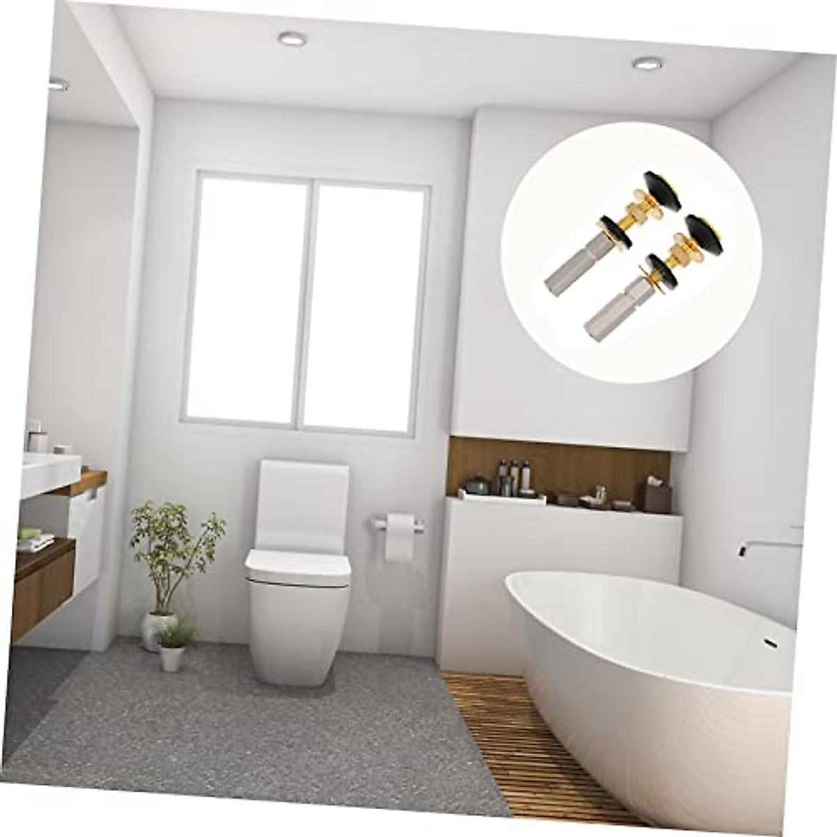 Housoutil 3sets Toilet Accessories Universal Toilet Seat Screws and Bolts Set for Easy Installation 2pcs*3