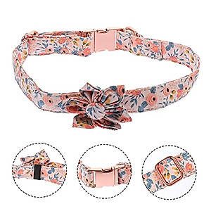 Mipcase Pet Collar Puppy Collars Kitten Collars Soft Cat Collar Cone Dog Training Collar Dog Cone Collar Pet Neckbands Cat Necktie Pet Decor Accessory Cotton Printing Pink Dog Leash