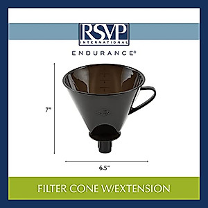 RSVP Manual Drip Coffee Filter Cone for Carafes or Thermos