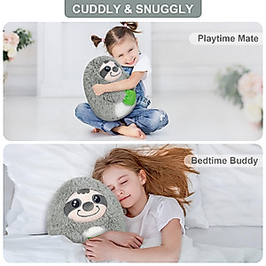 SuzziPals 13" Stuffed Sloth Plush Pillows, Sloth Stuffed Animal Sloth Stuffed Pillow for Squish & Sloth Decor, Cute Plushies Sloths Throw Pillows for Cuddle, Sloth Gifts Birthday Gifts for Girls Boys