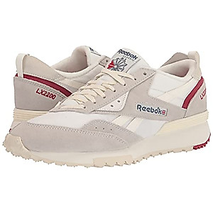 Reebok Unisex LX2200 Sneaker, White/Chalk/Flash Red, 11.5 US Men