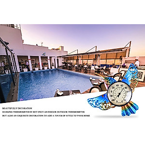 MUMTOP Indoor Outdoor Thermometer Hummingbird Waterproof Wall-Mounted Thermometer Exquisite Decoration Does not Require Any Battery