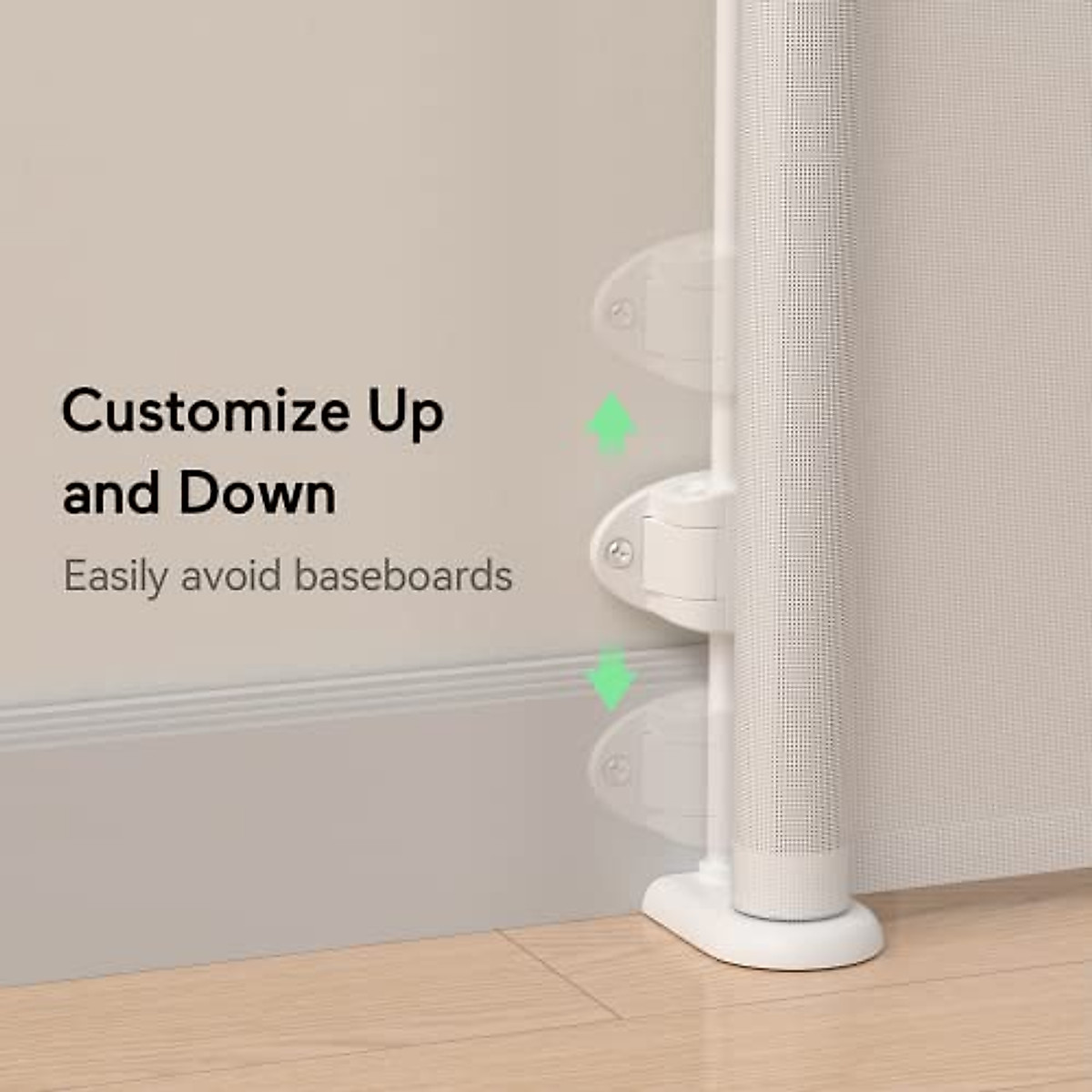 Retractable Baby Gate, Momcozy Mesh Baby Gate or Mesh Dog Gate, 33" Tall,Extends up to 55" Wide, Child Safety Gate for Doorways, Stairs, Hallways, Indoor/Outdoor