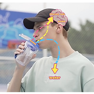 sipperment Water Bottle with Straw, 450ml Air Water Bottle Air Starter Set Drinking Bottles with 5 Flavour Pods 0 Sugar, BPA Free, Leak-proof