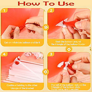 40PCS Balloon Sticks with Holders and Cups Clear Balloon Sticks for Centerpieces with Base Balloon Holder Stand for Foil Balloons,Bobo Balloons Wedding Birthday New Year Christmas Party Decorations