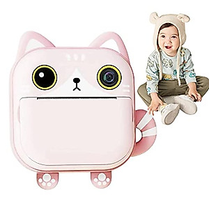 Kids Instant Print Camera | Mini Kids Camera with 2.4in HD Large Screen & Dual Lens,Cute Kids Camera for Girls Boys, Toddler Camera with Print Paper for 5-12 Years Old Kids Huugy