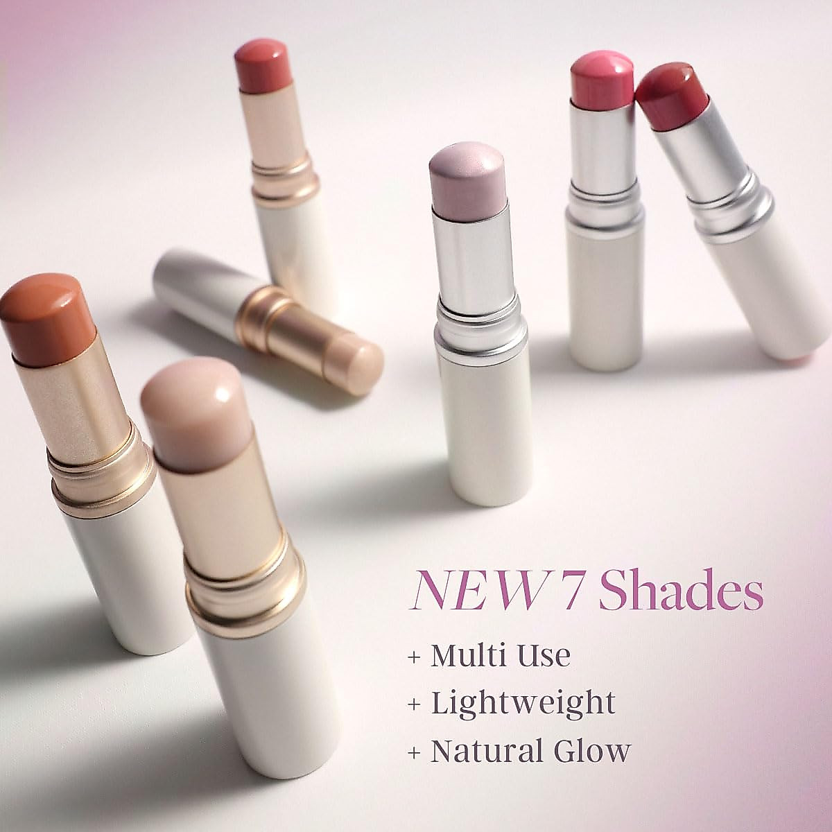 hince True Dimension Radiance Balm 10g - Shimmer Glow Face Highlighter Stick, Cream Blush Stick, Glass Skin, Korean Beauty, Valentines Day Gift for Women (LIGHT, LT001)