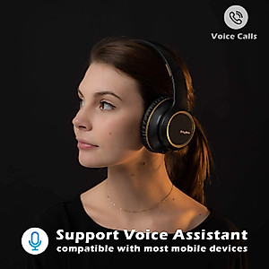 Srhythm NC15 Noise Cancelling Headphones Bluetooth Over-Ear Headset with Mic for Teens, Adults Online Class/Home Office/TV/PC/Phone