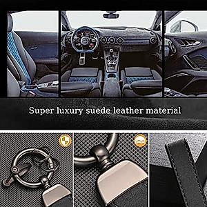 Car Keychain,For AMG logo w203 w204 w205 w211 w212 w213 w176 GLA Metal Alloy Car Key chains Car Styling KeyRings Accessories (black red line)