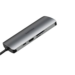 Port Expander USB C Hub 8-in-1 USB C Docking Station with Ethernet, HDMI, 3 USB3.0, SD/TF Card Reader, USB-C PD Compatible USB C Device USB Splitter
