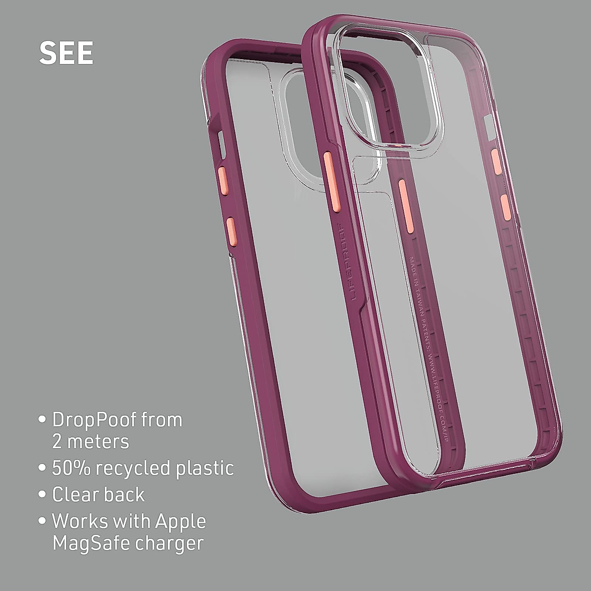 LifeProof SEE SERIES Case for iPhone 13 Pro (ONLY) - MOTIVATED PURPLE