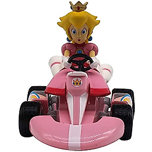 HUAWELL 10 Pcs Supe Mari Bros Kart Pull Back Cars Motorcycle Lugi Yosi Toad Princes Peach Donkey Kong 2.5 Inch for Kid Gift (10 Pcs)