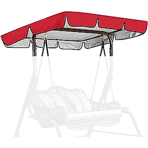 BTURYT Replacement Canopy for Swing Seat 2 ; 3 Seater Sizes, Garden Swing Canopy Replacement Waterproof, Outdoor Garden Chair Awning Cover