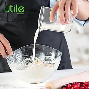 Utile 50ml Beaker Shot Glasses, 24pcs of 1.7oz Low Form Glass Beakers Set, Borosilicate 3.3 Glass Chemical Beaker with Printed Graduation, 4000.0050.24