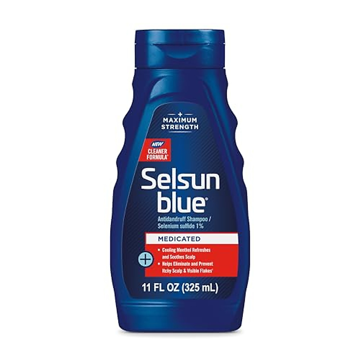 Selsun Blue Medicated Antidandruff Shampoo, Maximum Strength Scalp Treatment With Selenium Sulfide, 11 fl. oz.