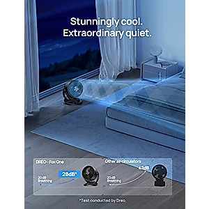 Dreo Fans for Home Bedroom, Table Air Circulator Fan for Whole Room, 9 Inch, 70ft Strong Airflow, 120° adjustable tilt, 28db Low Noise, Quiet, 3 Speeds, 2023 New Desk Fan for Office, Kitchen, Home