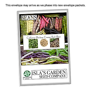 California Blackeye Cowpea Bush Bean Seeds for Planting, 50+ Heirloom Seeds Per Packet, (Isla's Garden Seeds), Non GMO Seeds, Botanical Name: Vigna Unguiculata, Great Bush Bean Variety