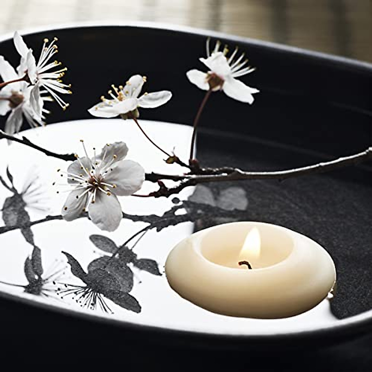 30 Pack 2 Inch Ivory Floating Candles, Unscented Dripless Tealight Candles for Weddings, Birthdays, Wedding Party Pool Holiday and Home Decor