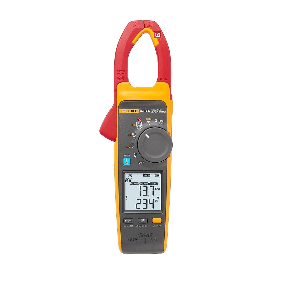 Fluke 378FC AC/DC TRMS Non-Contact Voltage Wireless Clamp w/PQ Indicator & iFlex