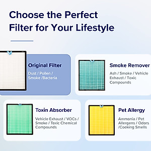 LEVOIT Vital 100S Air Purifier Replacement, 3-in-1 HEPA, High-Efficiency Activated Carbon Filter, Vital 100S-RF, 1 Pack, White